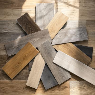 China SPC Rigid Core Click Lock Flooring Plank IXPE Backing Waterproof Texture Vinyl Floor Roll for Hotel Office Commercial for sale