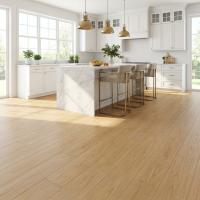 China SPC Flooring Wood Look PVC Plastic Floor Plank Waterproof Anti-Slip Eco-Friendly Click Lock Installation for Bathroom Kitchen for sale
