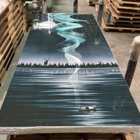 China Abstract Modern Art 1220x2440mm 3mm High Glossy PVC Wall Panel Mirror Coating Interior Club Bar Background UV Marble Sheet for sale