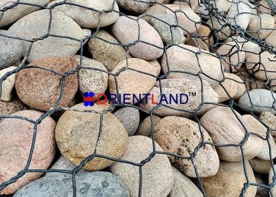 China Hexagonal Hole Pvc Coated 2.7mm Gabion Wire Baskets 1mx1mx2m for sale