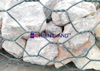 China Double Twisted Gabion Wire Baskets Pvc Coated Green Color Woven For Retaining Wall for sale