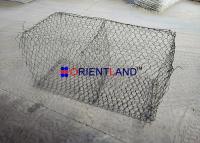 China Double Twisted Gabion Wire Baskets Pvc Coated Green Color Woven For Retaining Wall for sale