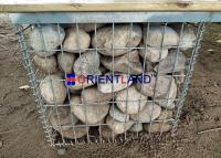China Galvanized Steel Welded 200cm Gabion Basket Bench With Pine Wood Boards for sale