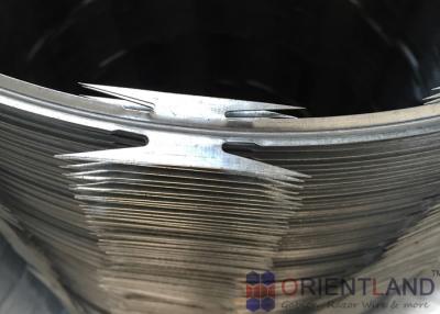 China Single Coil Razor Wire / Jail Wire Fence 54-56 Loops Quick To Install for sale