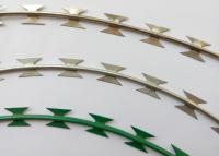 China Steel Concertina Barbed Wire / BTO 22 Razor Sharp Wire For Government Buildings for sale