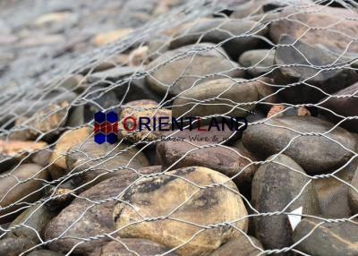 China 6×8 Heavy Zinc Coating Galfan Gabion Baskets Hexagonal Hole Shape Erosion Resistant for sale