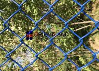 China Plastic Coated Chain Link Fence Roll , Garden Cyclone Wire Fence 2