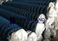 China Plastic Coated Chain Link Fence Roll , Garden Cyclone Wire Fence 2