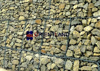 China Flexible Tough Woven Mesh Gabion Wall Baskets For River And Canal Training Works for sale