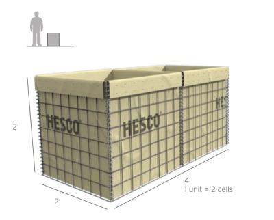 China 4mm Immediate Flood Control Hesco Defensive Barriers for sale