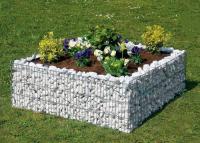 China Zinc Aluminum Alloy Square Gabion Basket Planter 100x100x40cm for sale
