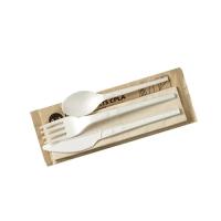 China Pillow Type Pack Bag Automatic Spoon Packaging EquipmentFlow Disposable Plastic Cutlery Packing Machine for sale