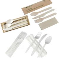 China Disposable Spoon Knife Fork Wet Wipe Tableware Four Sides Seal Automatic Packing Machine for sale