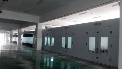 China Automotive Sheet Metal Painting Line with 48 Trolleys and 247.8m Track System for 4S Repair Shops for sale