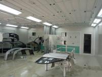 China Automotive Sheet Metal Painting Line with 48 Trolleys and 247.8m Track System for 4S Repair Shops for sale