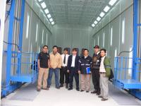 China CE Standard Industrial Spray Paint Booth for Bus Painting 15000×5000×5000mm with 49KW Power and 80℃ Temperature for sale