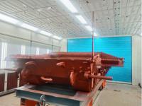 China Industrial Side Exhaust Paint Booth 9500×6500×3500mm with 48KW Power and PLC Control System for sale