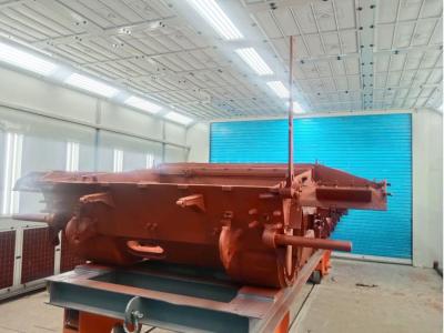 China Industrial Side Exhaust Paint Booth 9500×6500×3500mm with 48KW Power and PLC Control System for sale