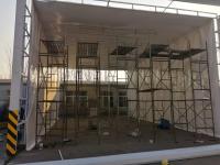 China Retractable Paint Booth 15000x5000x5000mm Moveable Space Saving CE Certified for sale