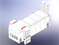 China 15m Bus Spray Booth Semi-Down Draft Extraction OEM 40000m3/h Air Volume 80℃ Max Temp for sale