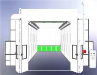 China 15m Bus Spray Booth Semi-Down Draft Extraction OEM 40000m3/h Air Volume 80℃ Max Temp for sale