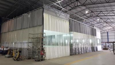 China PVC Curtain Prep Station 14000×6500×4000mm with 120000m³/h Air Supply and 880000 Kcal/h Heating Capacity for sale