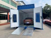 China Portable Container Spray Booth for Car Painting 7100×4000×2400mm Extended Area with Retractable Walls for sale