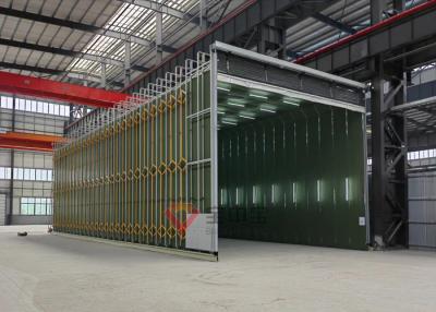 China Open Face Retractable Mobile Telescopic Paint Booth Customized Sides for sale