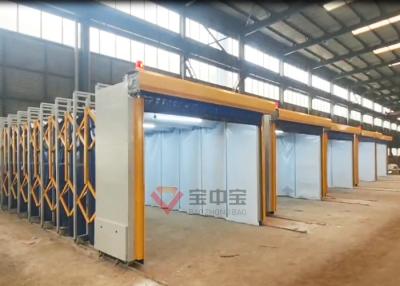 China Telescopic Painting Booth For Large And Long Metal Workpiece for sale