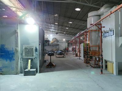 China Automated Powder Coating Line for Metal Parts 1500x400mm 380V 33kW for sale