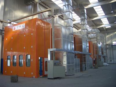China Bus Painting Chamber Full Downdraft Spray Booth 15000x5000x5000mm 49KW for sale