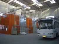 China Bus Painting Chamber Full Downdraft Spray Booth 15000x5000x5000mm 49KW for sale