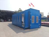 China Portable Swing-Style Side Open Spray Booth 7100-10800mm Length with 50mm EPS Insulation for sale