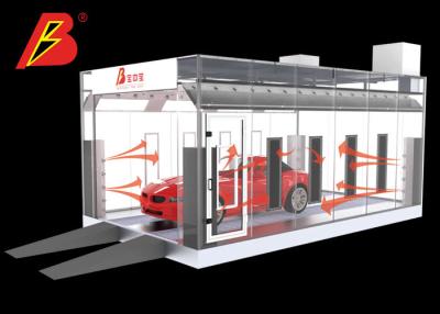 China Quick Drying Water Based Paint Spray Booth with 4x Air Speed Nozzles for Auto Painting for sale