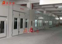 China Custom Auto Maintenance Spray Booth Line 6900×4000×2650mm with 48 Trolleys & Electric Rolling Doors for sale