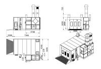 China Water-Based Automotive Paint Spray Booth with 70mm Insulation Panels and 24000 m³/h Ventilation System for Professional Vehicle Finishing for sale