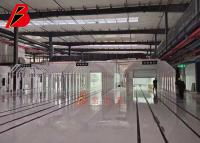 China Multi Station Metal Plate Painting Assembly Line with 48 Trolleys and 247.8m Track System for Car Repair Spray Booth for sale