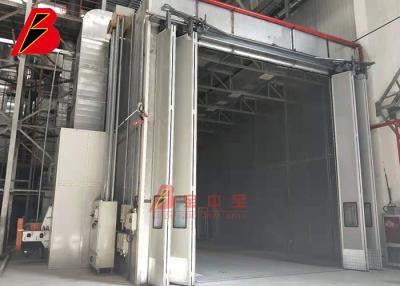 China Gas Heating Bus Paint Booth with Drive Through Doors 15000x5000x5000mm 49KW for sale