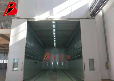 China Industrial Aircraft PU Wall Spray Booth 10 Micron with Working Lift 15000x5000x5000mm for sale