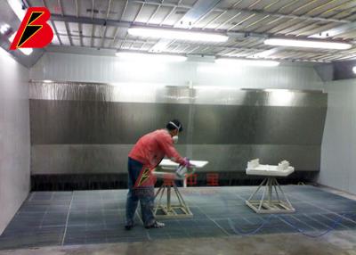 China Water Curtain Furniture Spray Painting Booth 12000×4500×4000mm with 34.5KW Power and 50000 m³/h Airflow for sale
