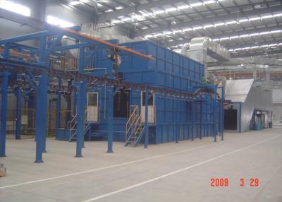 China Professional Heavy Machinery Painting Line with PLC Control System and Hanging Transport for Industrial Projects for sale