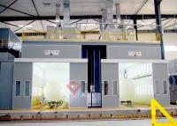 China Custom Industrial Spray Paint Booth System with 50-150°C Oven & 6 DEVELBISS Guns for Military Factory Applications for sale