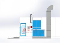 China BZB-8100 Auto Body Paint Booth with Basement - 6900×4000×2650mm Inner Size, 380V/8.5KW Power for sale