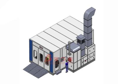 China Diesel Heat Spray Room Downdraft Paint Booth 70mm Panel 24000m³/h Capacity CE BZB-8500 for sale