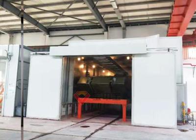 China Military Tank Spray Paint Booth System with 50-150°C Oven & 6-Gun Rotation Units for Industrial Painting Line for sale