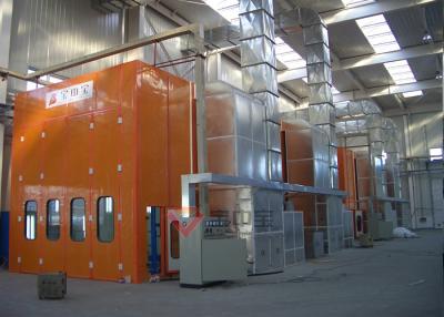 China Bus Painting Chamber Full Downdraft Spray Booth 15000×5000×5000mm with 49KW Power and 80℃ Heating System for sale