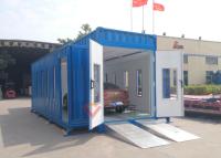 China Full Down Draft Portable Auto Spray Booth 6954x4200x2458mm with 16.5KW Power and Manual Telescopic Walls for sale