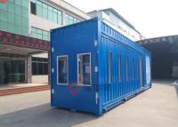 China Full Down Draft Portable Auto Spray Booth 6954x4200x2458mm with 16.5KW Power and Manual Telescopic Walls for sale