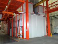 China Heavy Machinery Paint Booth For Yuanda Group Equipments Spray Booth Top Open for sale