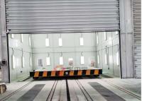 China Military Spray Booth with Base Transport Rail - Heavy Machine Painting Line with PLC Control & Side Exhaust System for sale
